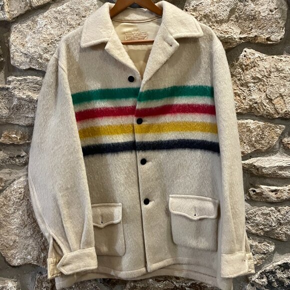Hudson'S Bay | Jackets & Coats | Vintage 96s Hudsons Bay Wool Blanket ...